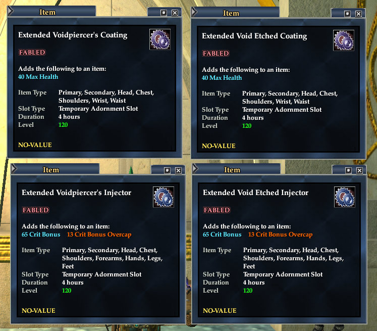 Voidpiercer's and Void Etched craftable items identical | EverQuest 2 Forums